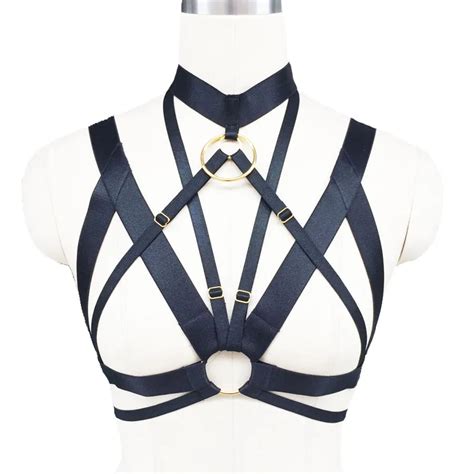 Sexy Body Harness Belt Fetish Wear Cage Bra Fashion Body Harness Gothic