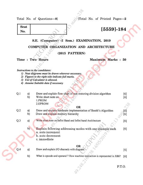 Be Computer Engineering Semester 3 2019 May Computer Organization And
