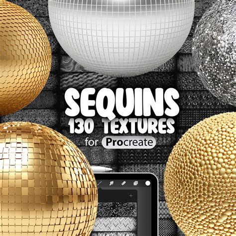 130 Procreate Sequins Texture Brush Procreate Glitter Texture Brush Procreativebreeze