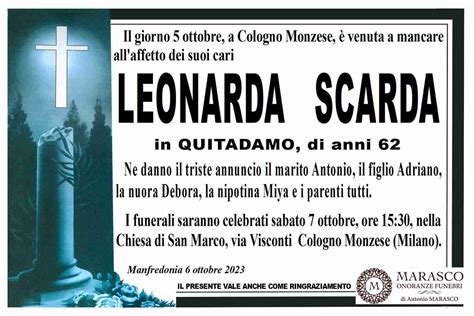 Funerali E Annunci Funebri A Leonarda Scarda Funer24 Funerali E Annunci Funebri A Leonarda Scarda Funer24