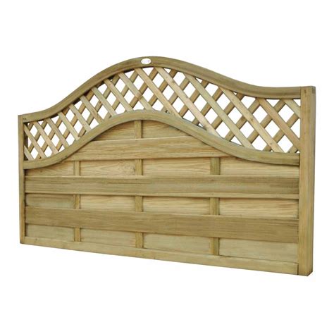 Forest Garden Decorative Europa Prague Pressure Treated Fence Panel 6 X