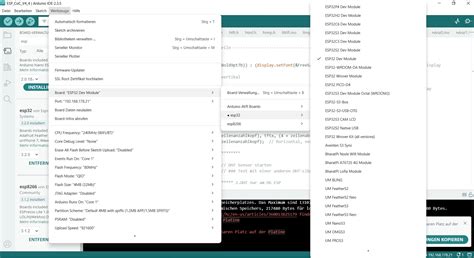 Sketch Zu Groß Mit Board Manager 302 Nach Umstellung Von 2017