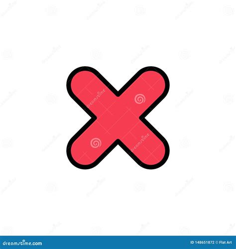 delete cancel close cross business logo template flat color stock