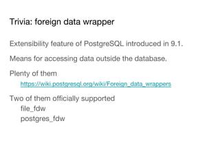 Let S Turn Your PostgreSQL Into Columnar Store With Cstore Fdw PPT