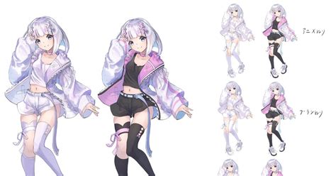 オリジナル キャラ塗り習作 雪飴マイ神前ユイのイラスト Pixiv
