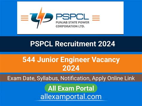 PSPCL JE Recruitment Junior Engineer Vacancy Apply Online Allexamportal