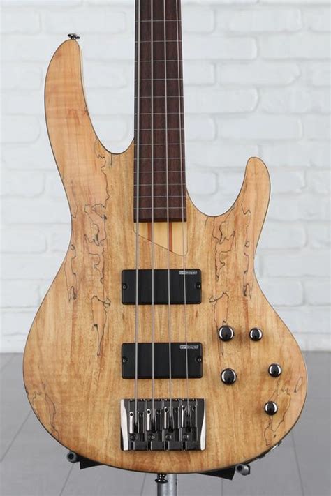 Esp Ltd B 204sm Fretless Bass Guitar Natural Satin Reviews Sweetwater