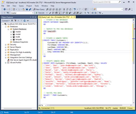 Ms Excel Connect To A Sql Server Database Run A Query And Get The Results Step By Step