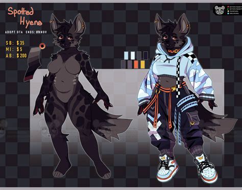 Spotted Hyena Adopt Auction Pending By Butterflybandit On Deviantart
