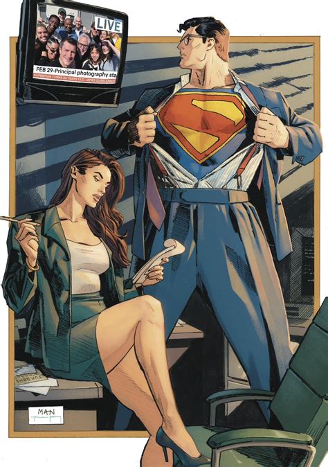 Clois With David Corenswets Superman Logo Art By Comic Artist Clay