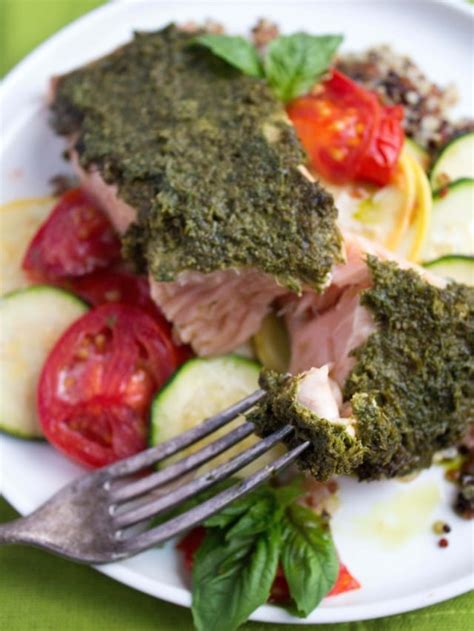 Easy Roasted Pesto Salmon Recipe Fannetastic Food