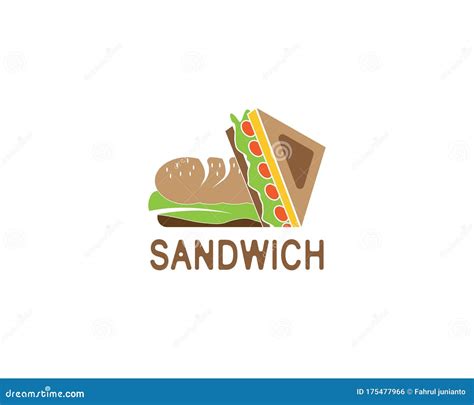 Ilustración Vectorial Del Diseño Del Logotipo De Sandwich Stock De