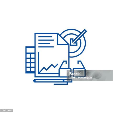Concept Dicône De Ligne Danalyse Marketing Marketing Analytique Vecteur