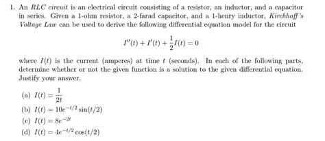 Solved An Rlc ﻿circuit Is An Electrical Circuit Consisting