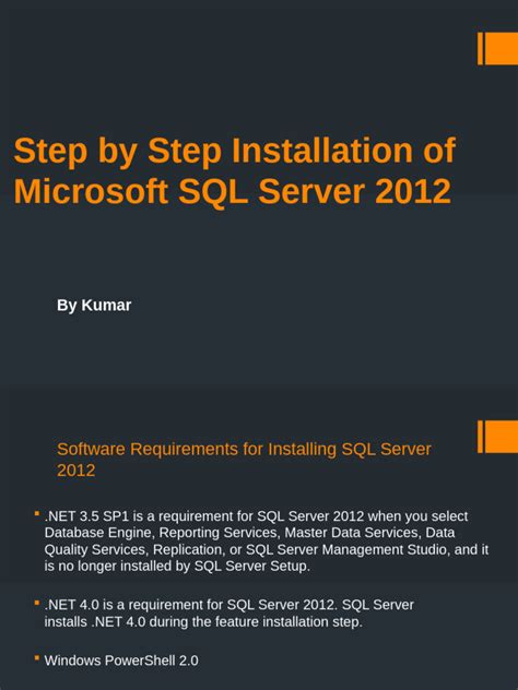 Sql Server 2012 Installation Step By Step Pdf