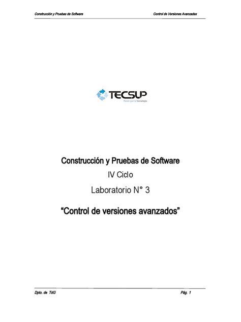 Lab03 Control De Versiones Avanzados Github Pdf Control De Versiones Java Lenguaje De