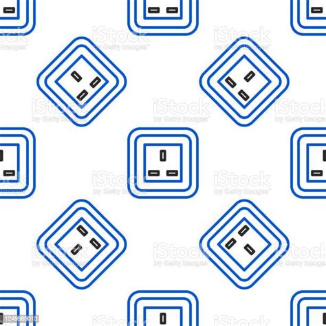 線電源插座圖示隔離在白色背景上的無縫圖案電源插座羅塞特符號五顏六色的大綱概念向量向量圖形及更多伸入圖片 伸入 住宅建築 剪裁圖