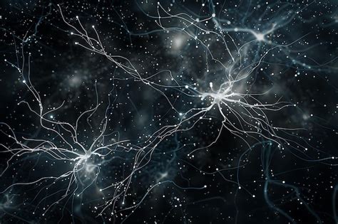 Abstract Neural Network Background With Glowing Lines Premium Ai Generated Image