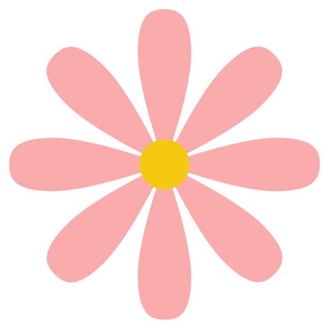 花（ピンク）のシンプルイラスト ＜無料＞ かわいいフリー素材 イラストk