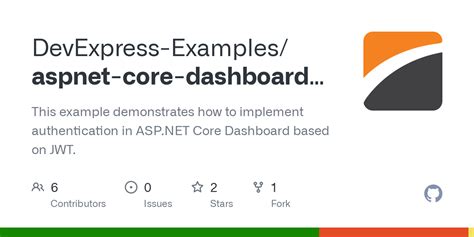 Github Devexpress Examples Aspnet Core Dashboard Jwt Authentication