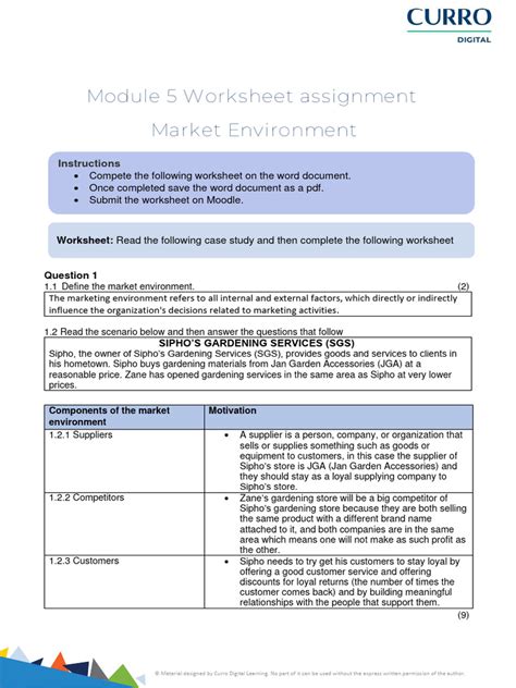 Module 5 Worksheet Pdf Customer Economies