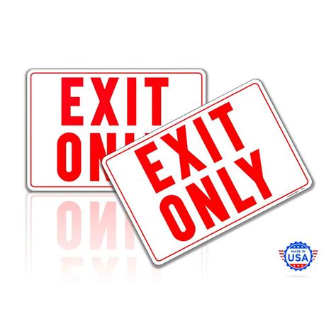 Safetysignsdepot 7 In X 10 In Exit Sign Stickers Reflective Uv