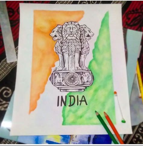 Preamble Of India Drawing