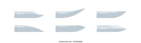Blade Knife Shape Illustration Vector Flat Stock Vector Royalty Free