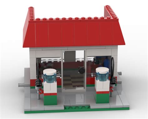 Lego Moc Gas Station By Orbcreations Rebrickable Build With Lego