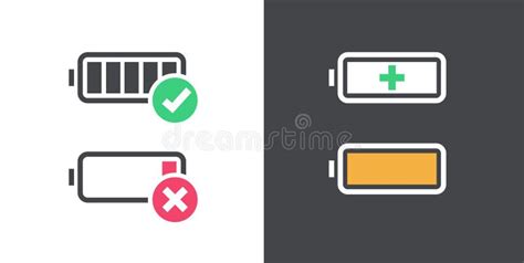 Battery Safe Mode Icon Vector Set Graphic Accumulator Energy Power