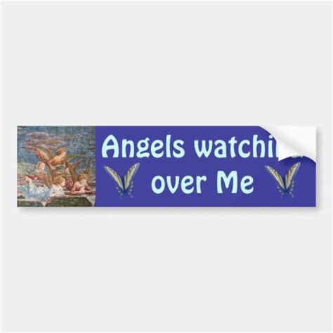 Angels Watching Over Me Bumper Sticker Zazzle