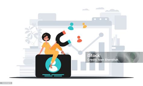 여자 친구는 그의 다리 음악가에서 수확 아종 둘레를 자랑하는 H 연기를 가지고 있습니다 시간 개념입니다 트렌디한 스타일 벡터 일러스트레이션 가장자리에 대한 스톡 벡터 아트