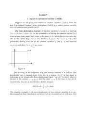 Lecture9 A Pair Of Continuous Random Variables Pdf Lecture 9 1 A