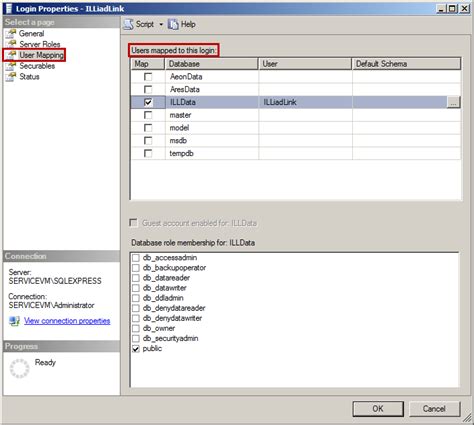 Setting Up The Sql Server User Account Atlas Systems