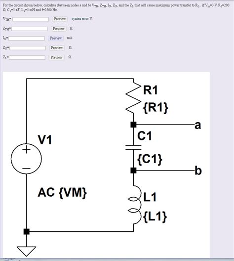solved for the circuit shown below calculate between nodes
