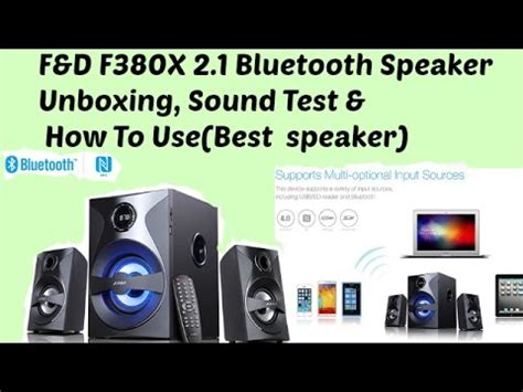 F&D F380x 2.1 Bluetooth Speaker Unboxing, sound test and How to Use?🤔 ...