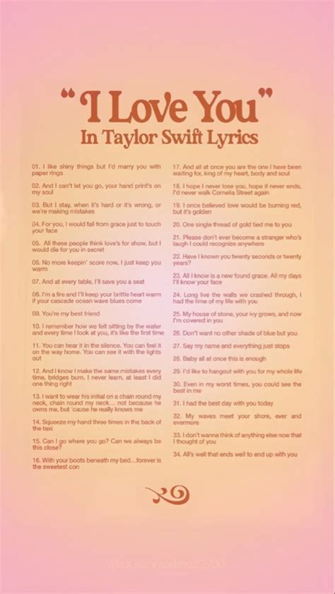 Taylor Swift Lyrics Wallpaper I Love You