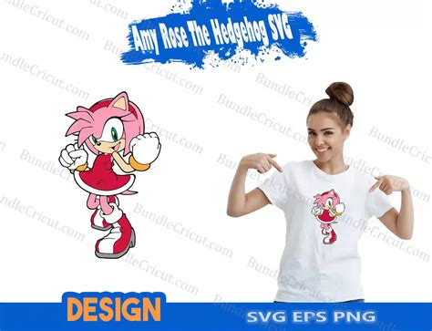 Amy Rose The Hedgehog Svg The Hedgehog Svg Bundle Cricut