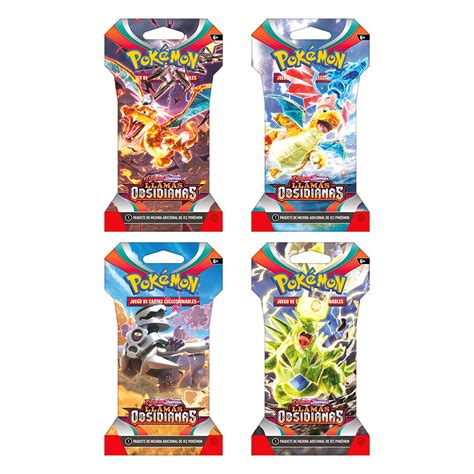 Cartas De Pokemon Tcg Sv Obsidian Flames Sleeved Booster Pack Spa