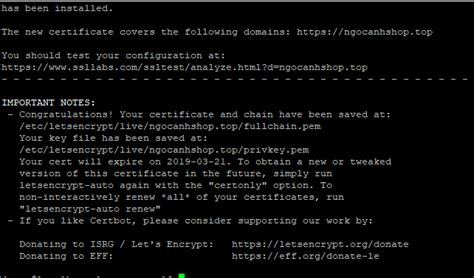 Hướng dẫn cài đặt Lest s Encrypt trên máy chủ CentOS với Apache Trung tâm hỗ trợ kỹ thuật