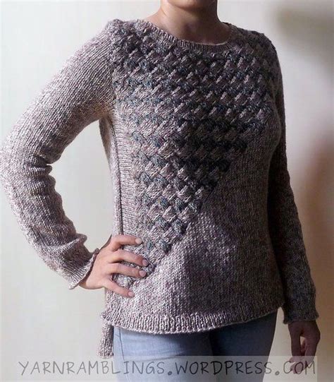 Pullover Ft Entrelac Entrelac Pullover Entrelac Knitting