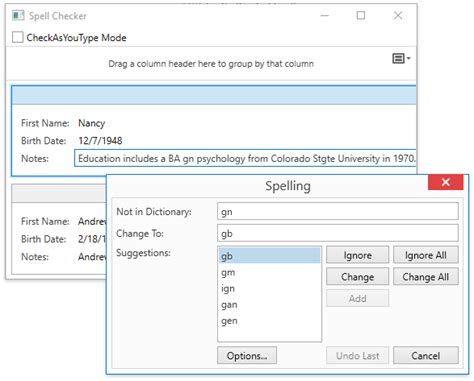 How To Check Spelling In A Wpf Grid Cell Wpf Controls Devexpress