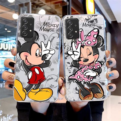 Funda De Mickey Minnie Couple Para Samsung Galaxy A73 A52S A72 A71 A54