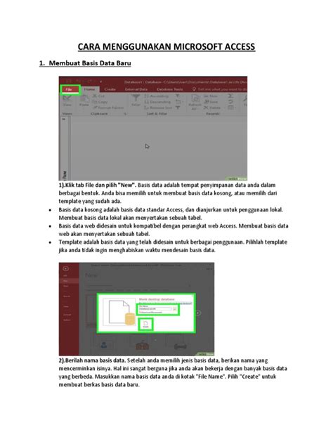 Cara Menggunakan Microsoft Access Ltd Cindy Subagio X Bdp 1 Pdf