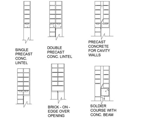 Lintel Detail Drawing In Dwg File Detailed Drawings Drawings