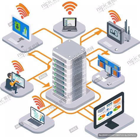 Ai创作图无线基础设施 互联网智能建筑 路由器宽带业务 Wifi覆盖 室内无线通信 智能化写字楼 物联网运维 Wifi系统 楼宇自动化