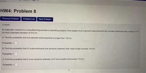 Solved Hw4 Problem 8 Previous Problem Problem List Next