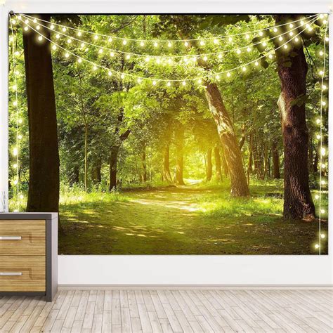 3D Große Landschaft Wandbehang Wandteppich Tapisserie Tagesdecke Wald