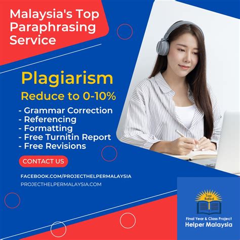Reduce Plagiarism Paraphrasing Service Malaysia Turnitin Report