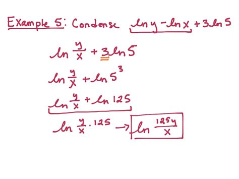 Expand And Condense Logarithms